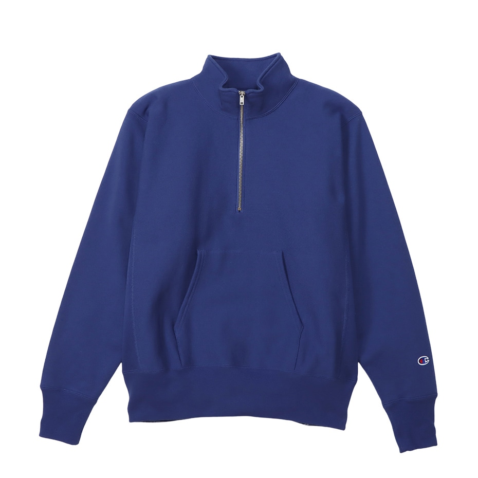 リバースウィーブ(R) ハーフジップスウェットシャツ ミッドナイトブルー | チャンピオンの公式通販サイト